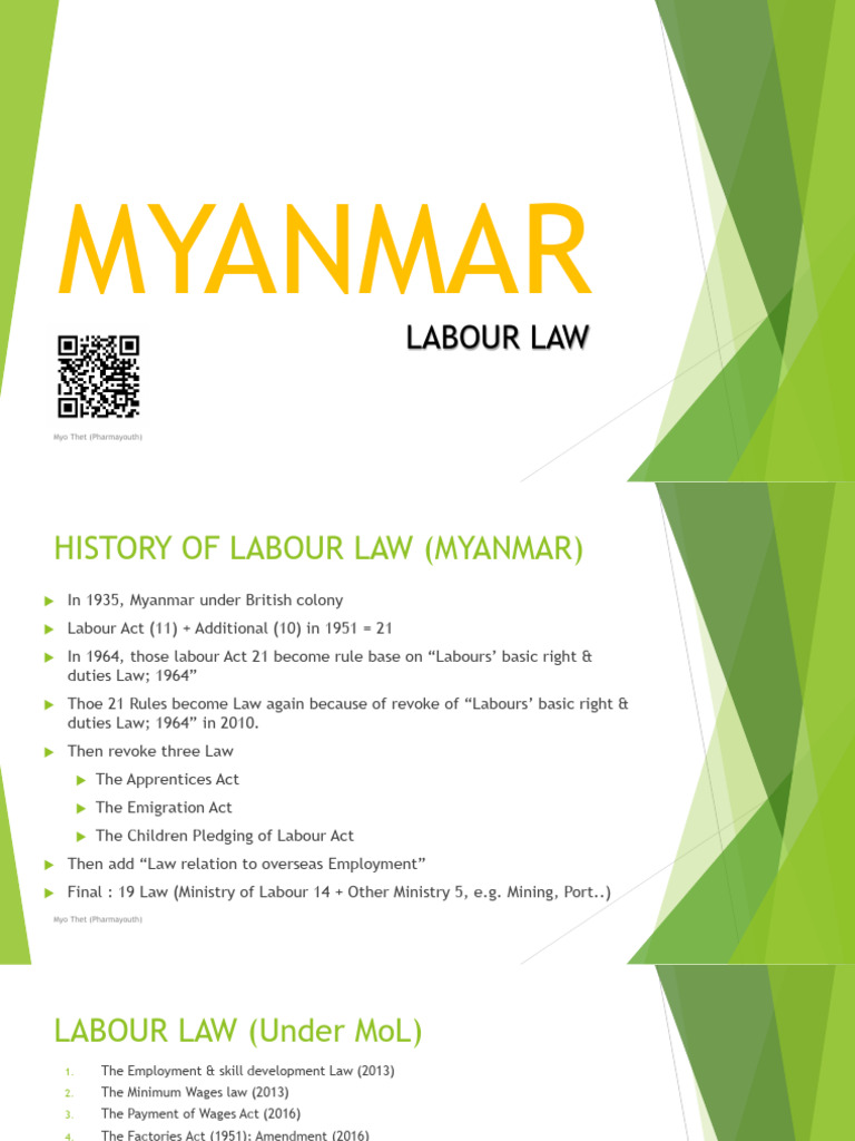 Myanmar Labour Law Overview and History | PDF | International Labour ...