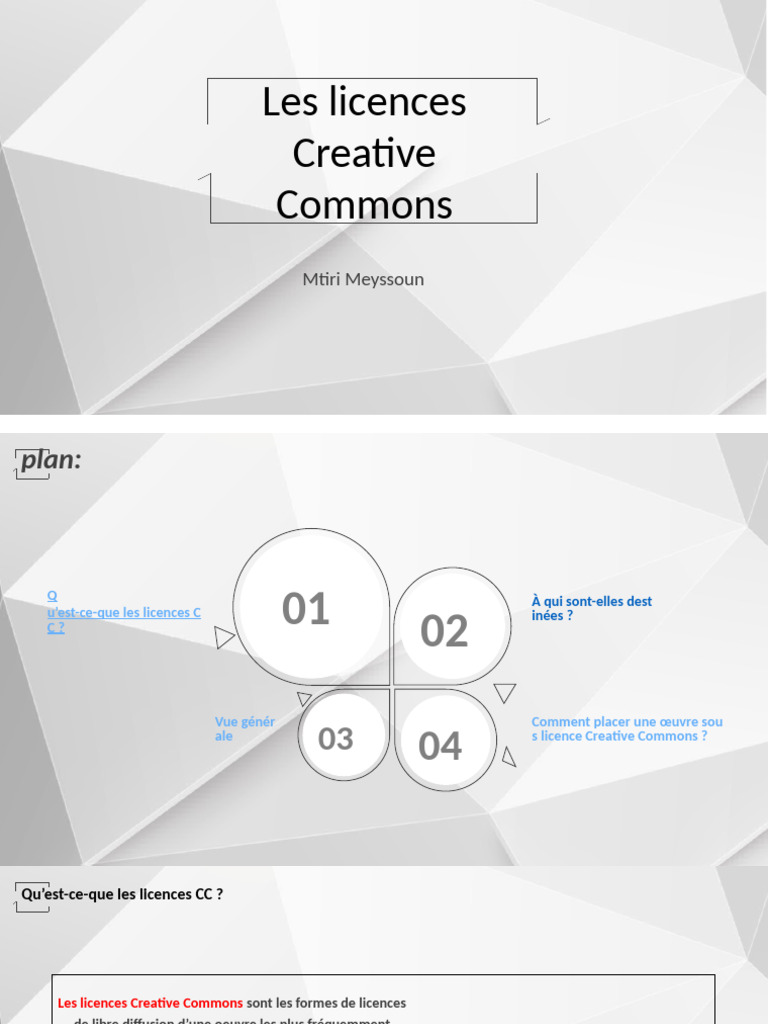 Les Licences Creative Commons | PDF | Licence Creative Commons | Œuvre libre