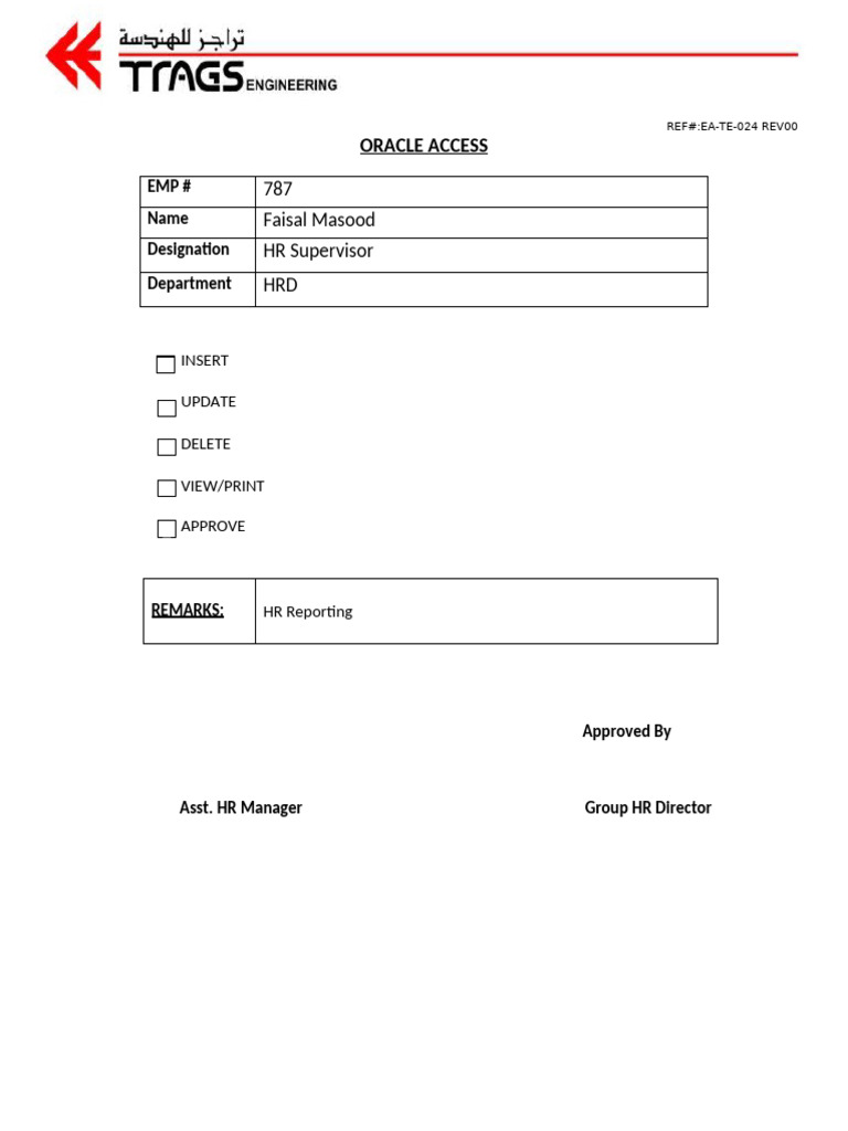 Oracle Access for HR Staff | PDF | National Security | International ...