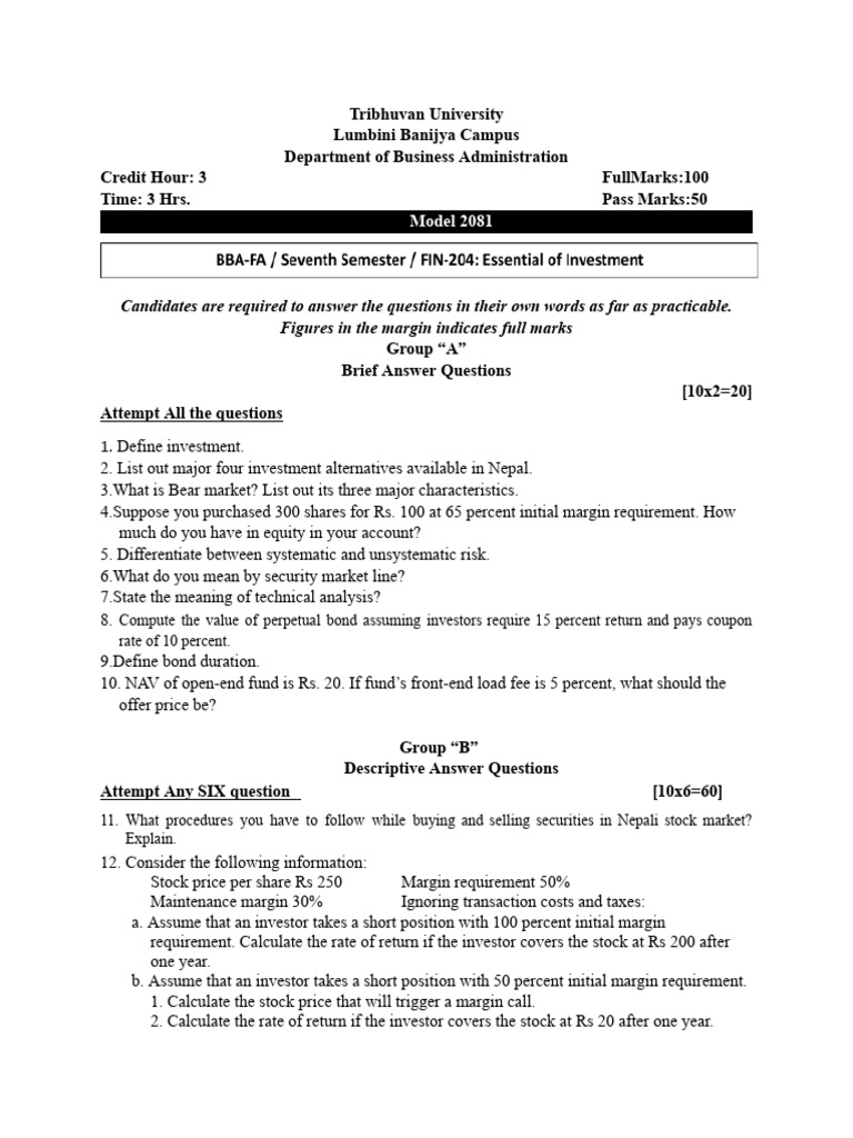 BMS 7 th Model.docx | PDF | Beta (Finance) | Stocks