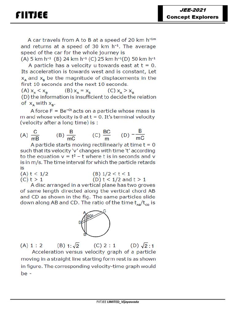 2. KINEMATICS-2D_18.05.2021-1 | PDF