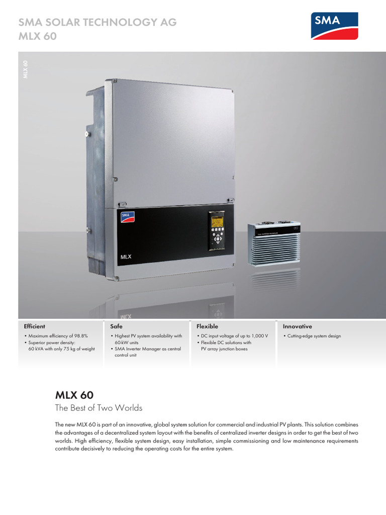 SMA_MLX_60_Datasheet | PDF | Power Inverter | Alternating Current