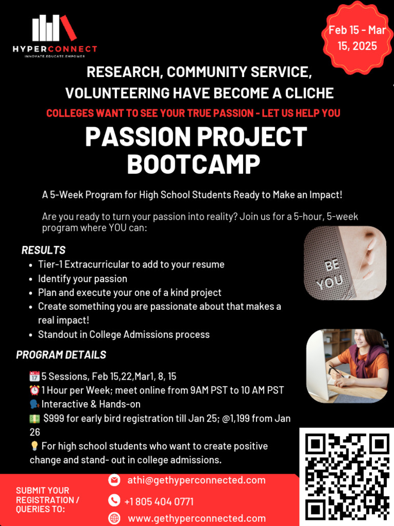 Passion Project Bootcamp for Teens | PDF