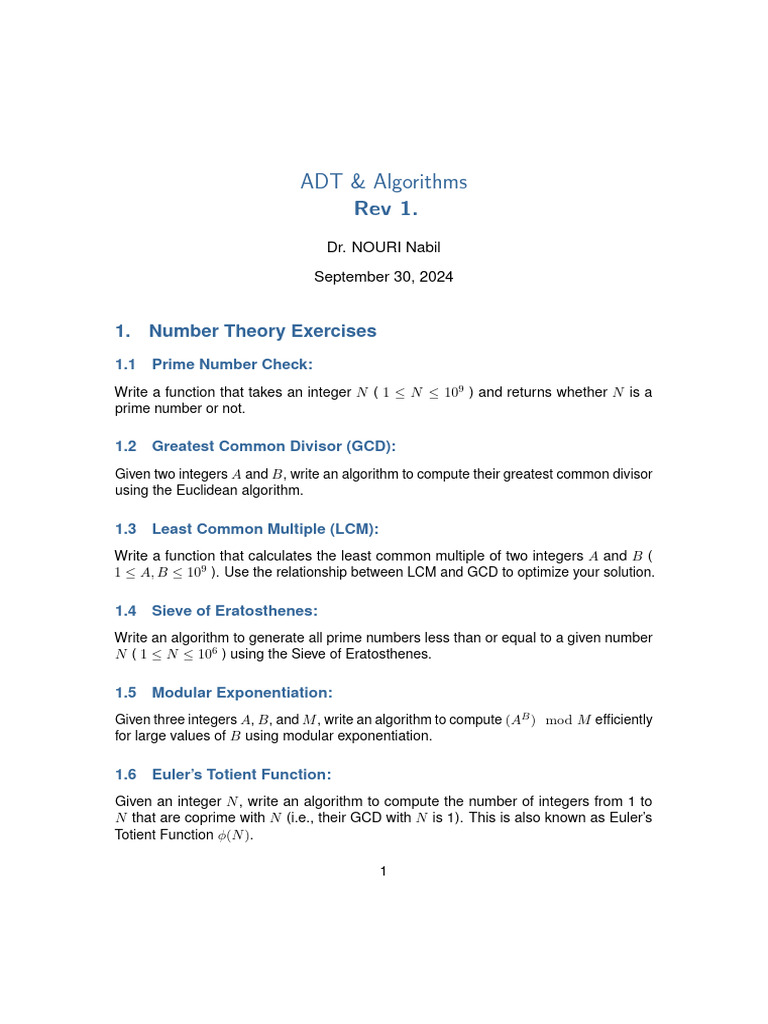 document | PDF | Prime Number | Algebra