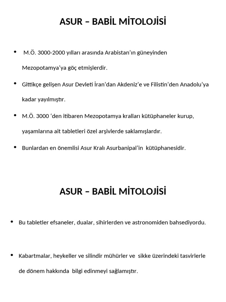 Asur - Babil Mitolojisi | PDF