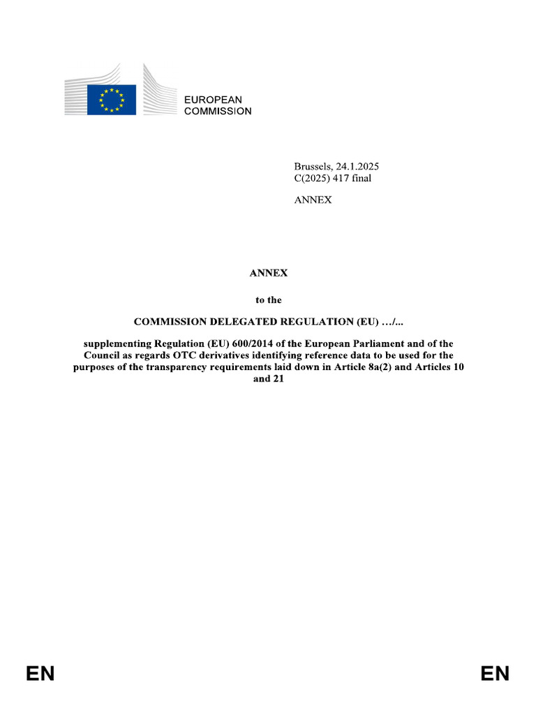 European Commission | PDF | Derivative (Finance) | Swap (Finance)