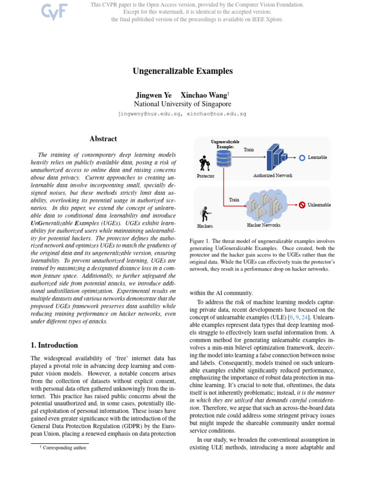 Ye Ungeneralizable Examples CVPR 2024 Paper | PDF | Computing | Applied ...