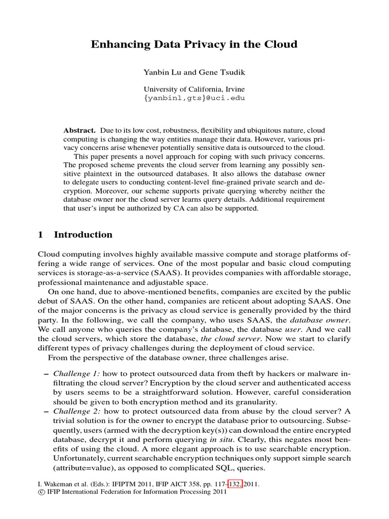 978-3-642-22200-9_11 | PDF | Databases | Encryption