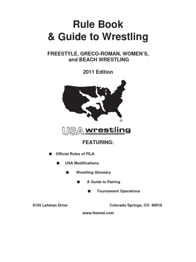 Rule Book & Guide To Wrestling: Freestyle, Greco-Roman, Women'S, and ...