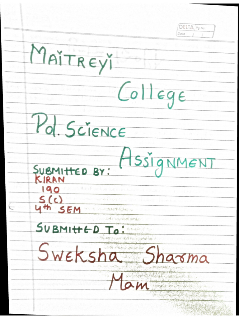 Pol Sci 3rd Assignment Pdf 1911