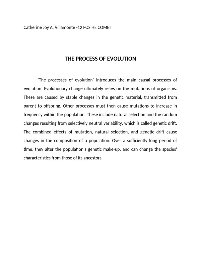 Process | PDF | Evolution | Species