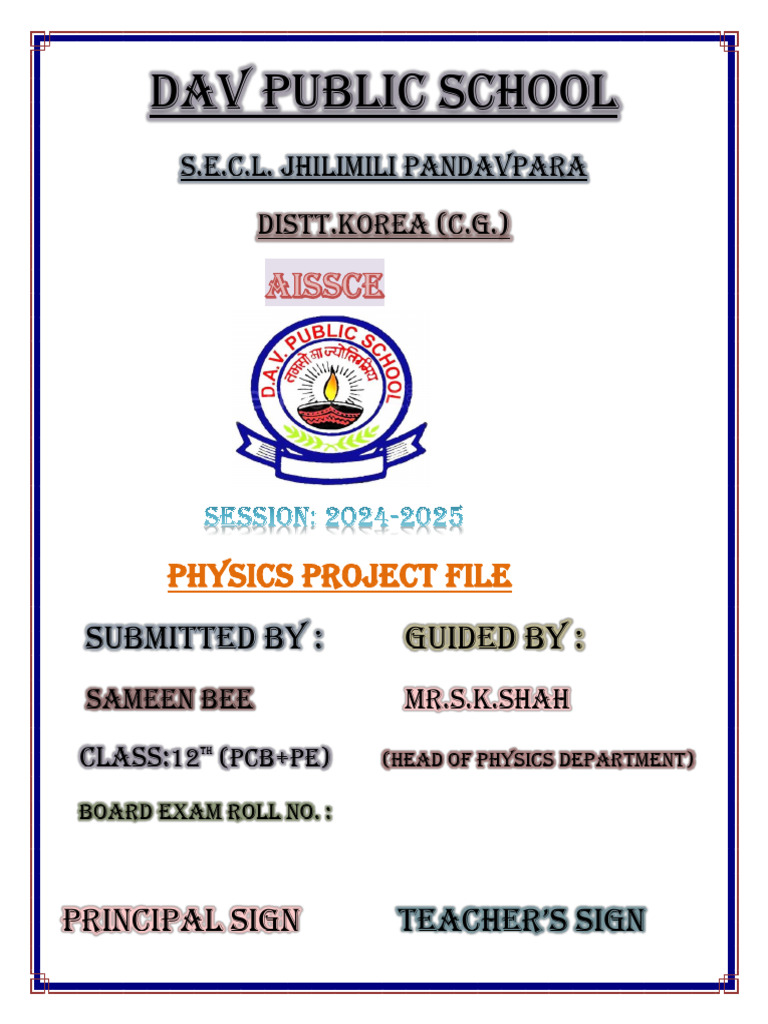 Physics Class 12 Sameen | PDF