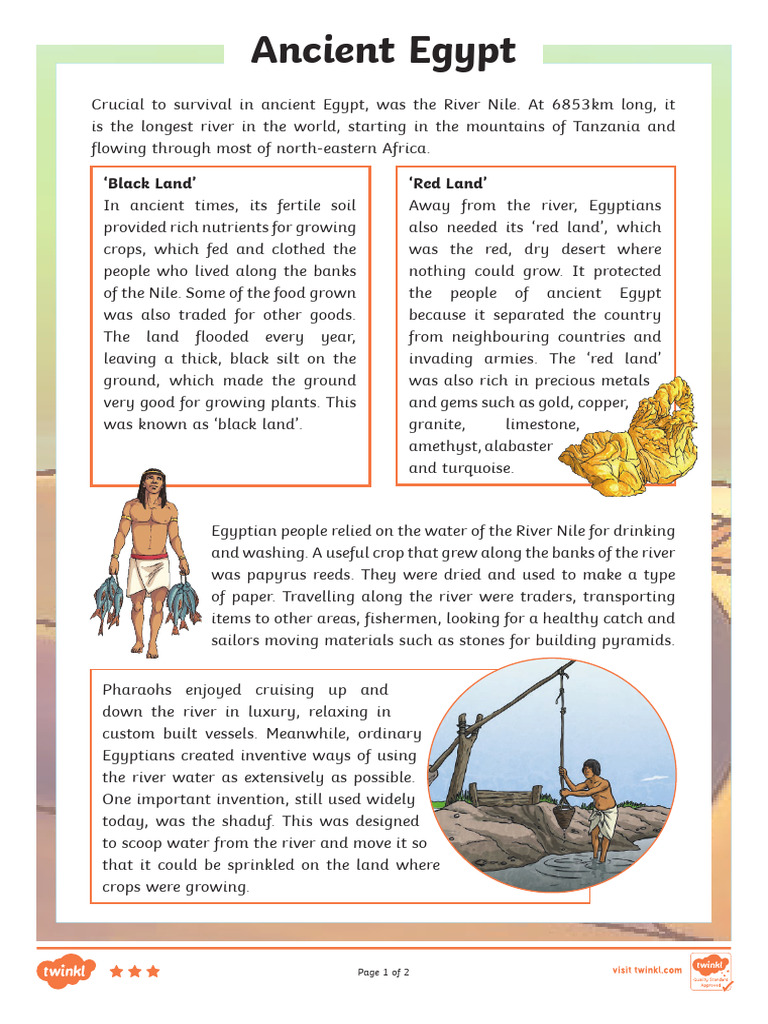 Nile's Role in Ancient Egypt's Agriculture | PDF