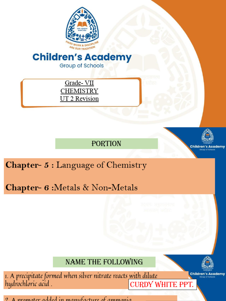 UT 2 Revision- G7.Pptx (1) | PDF | Metals | Iron