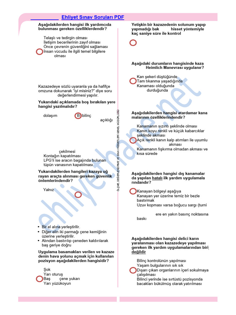 Ehliyet Sinav Sorulari PDF 14 | PDF