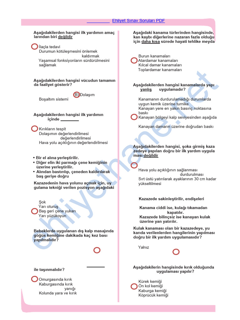 Ehliyet Sinav Sorulari PDF 3 | PDF