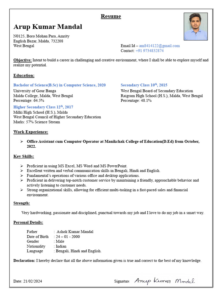 Arup Resume | PDF