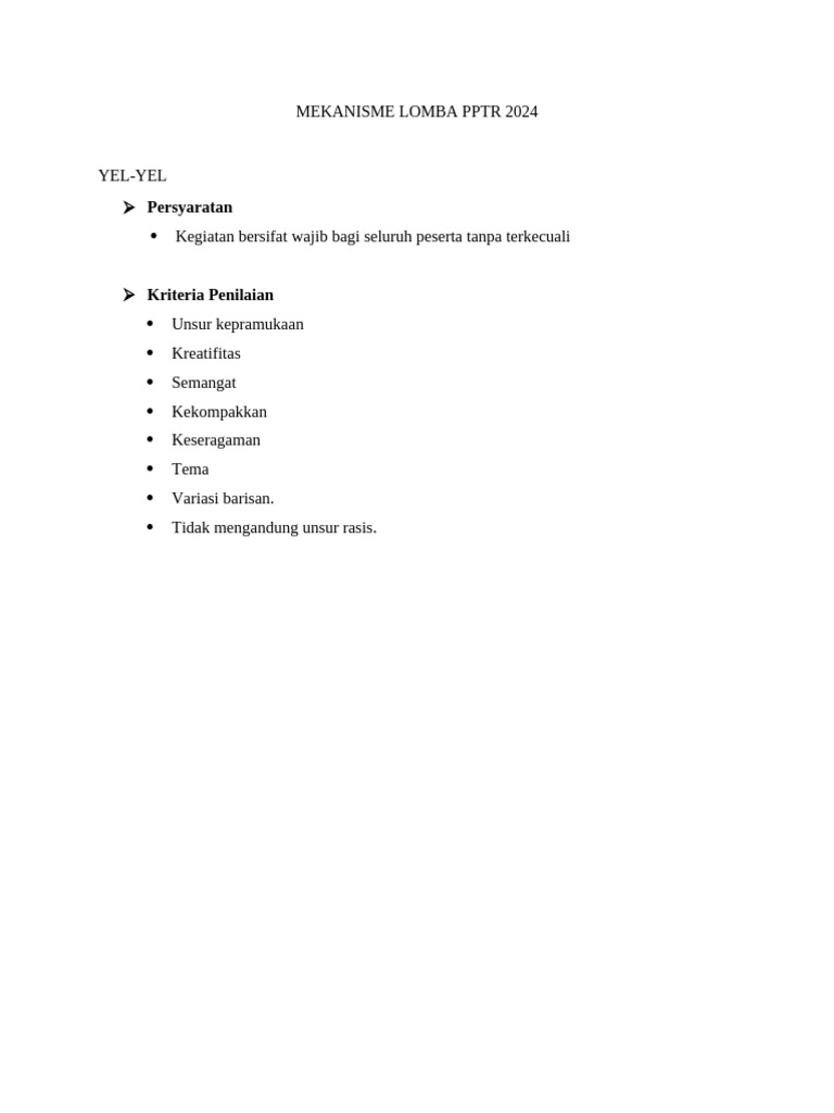 Mekanisme Lomba Pptr 2024 | PDF