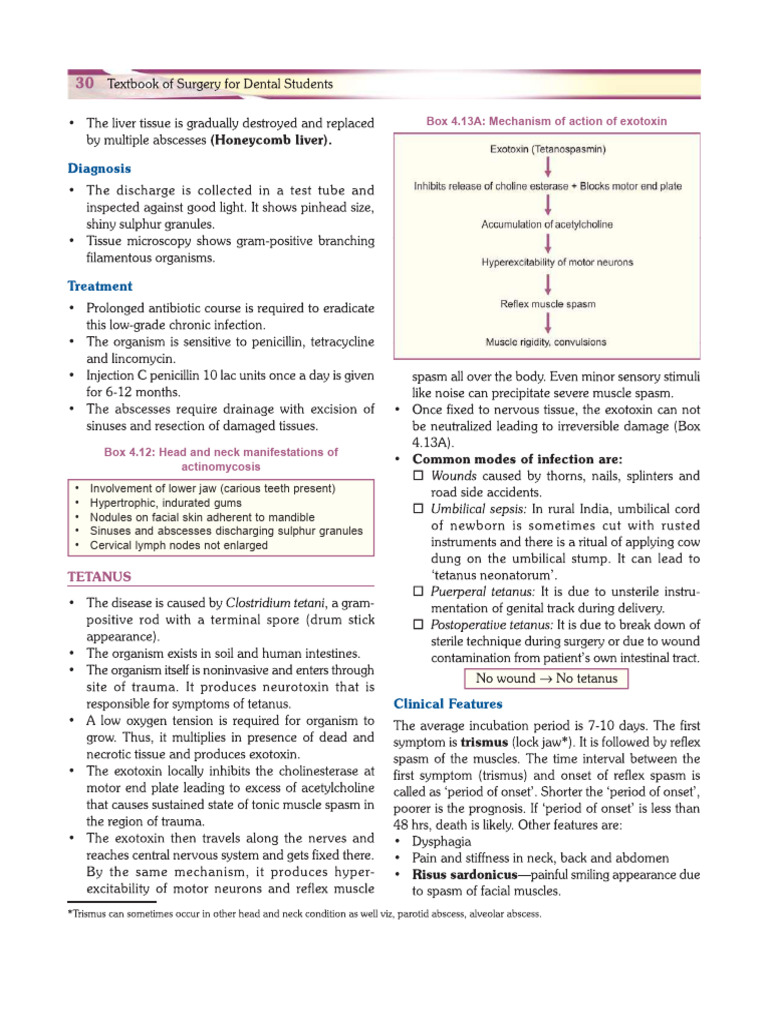 Head and Neck Tetanus Symptoms | PDF