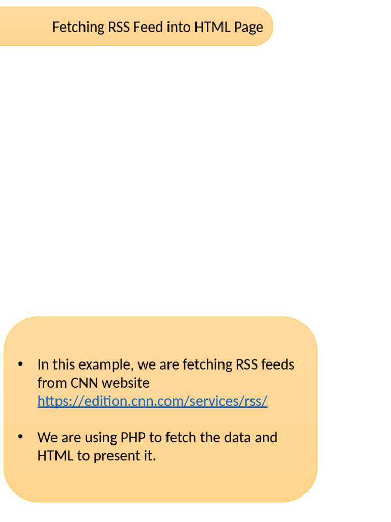 Fetching RSS Feeds with PHP and HTML | PDF