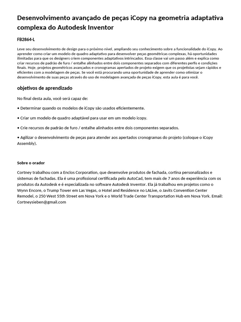 iCopy no Autodesk Inventor: Modelagem Avançada | PDF | Dimensão | Equações