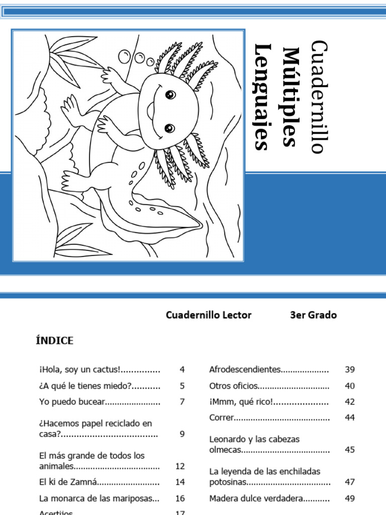 3er Grado - Cuadernillo Múltiples Lenguajes | PDF | Fósil | Papel