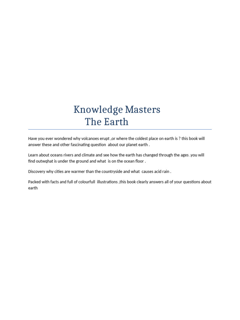 Knowledge Masters | PDF