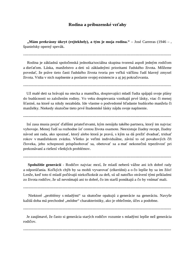 2 Rodina A Pribuzenske Vztahy | PDF