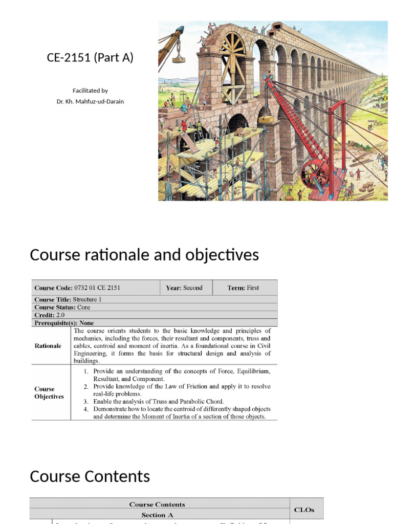 Course Overview: Mechanics and Design Skills | PDF | Force | Design