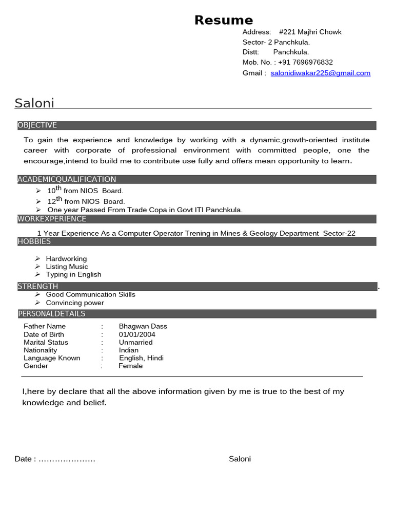 Saloni - (TBS) | PDF