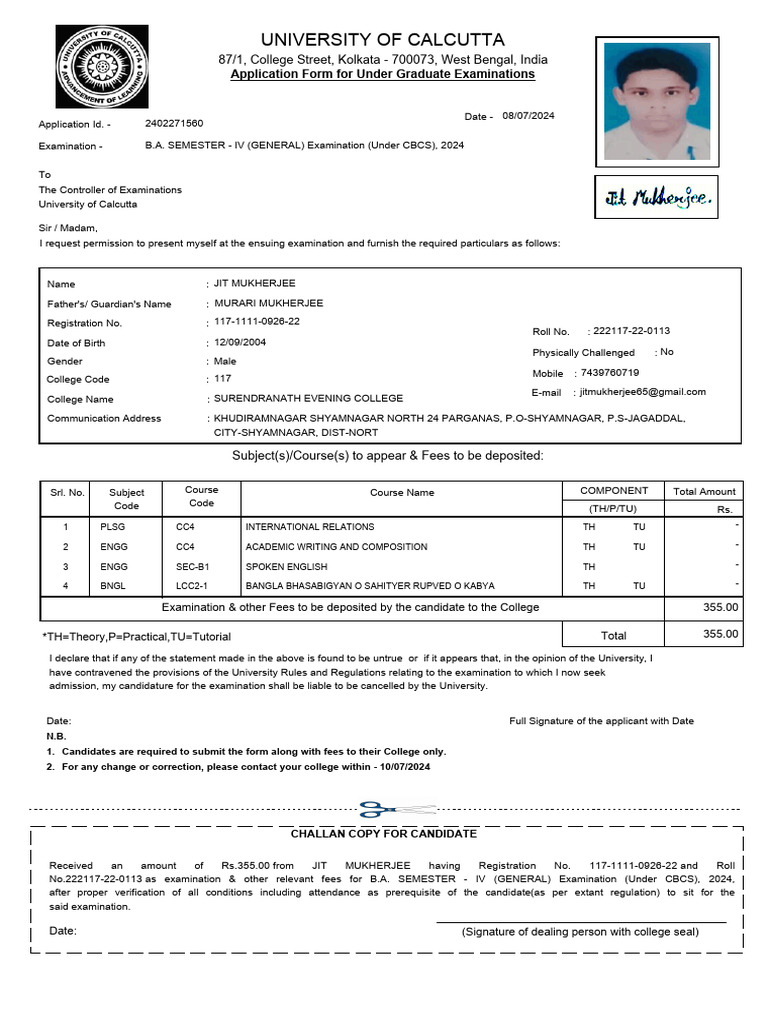 Enrolment - Form - 117 1111 0926 22 - 08 07 2024 - 21 34 | PDF ...