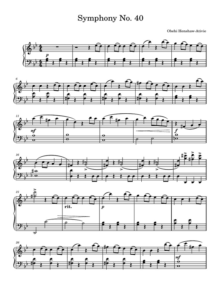 Mozart's Symphony | PDF | Symphony | Compositions For Symphony Orchestra