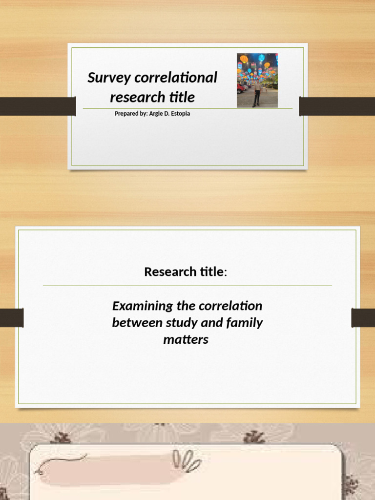 Argie Survey Correlational Research Title | PDF