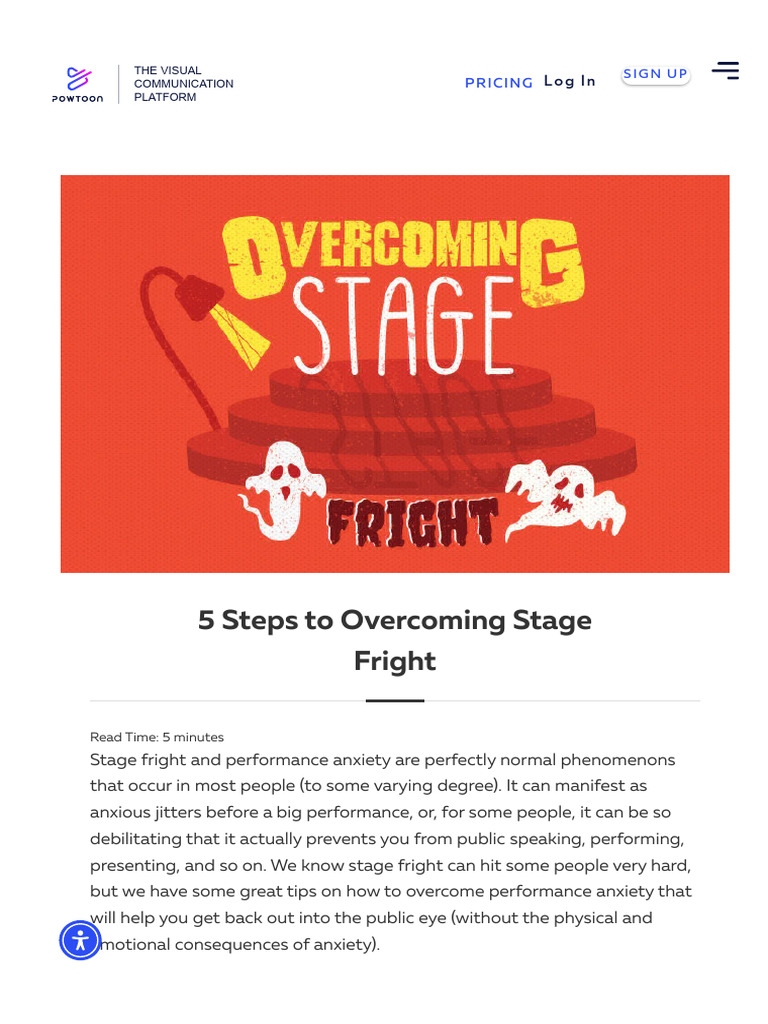WWW Powtoon Com Blog 5 Steps Overcoming Stage Fright ... | PDF ...
