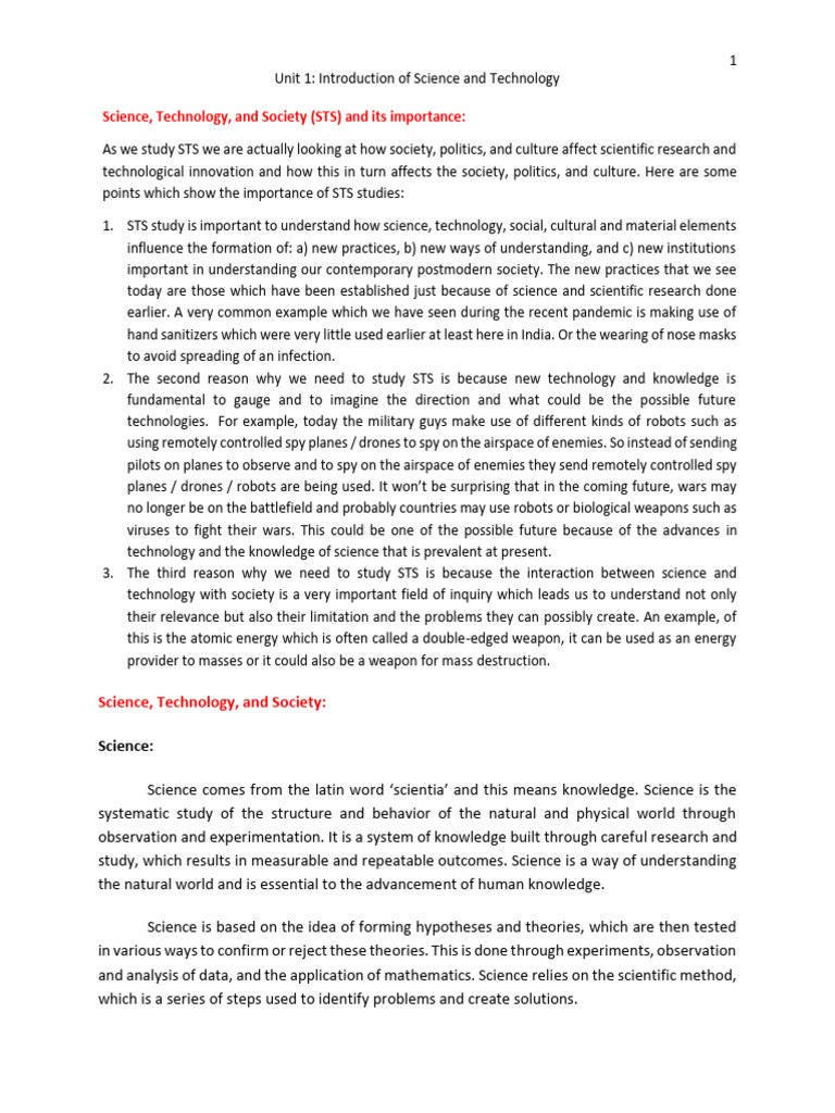 Understanding Science and Technology's Impact | PDF | Inductive ...