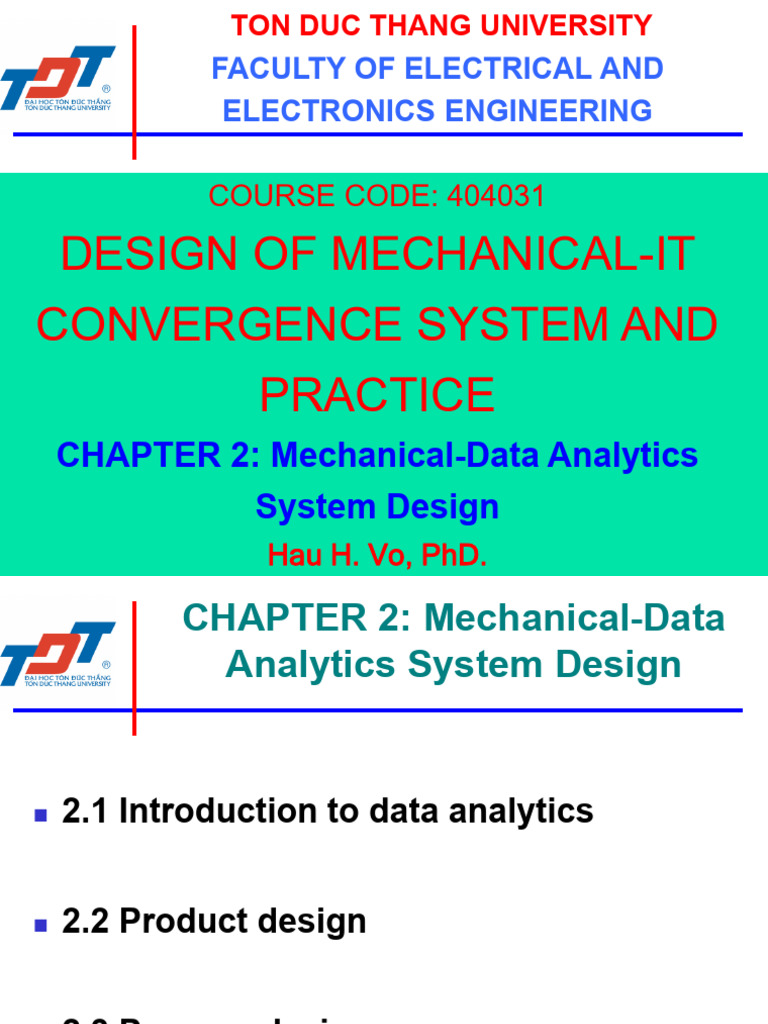 Design of Mechanical IT Convergence System and Practice CHAPTER 2 | PDF | Data Analysis | Analytics