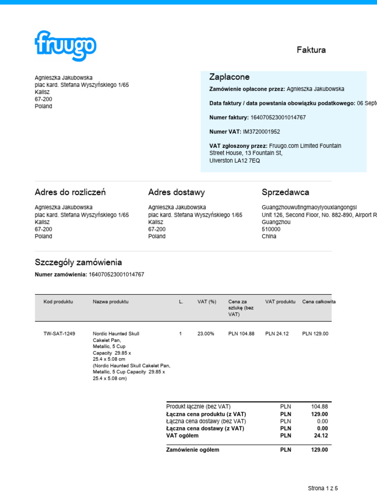 Returns Form - 164070523 | PDF