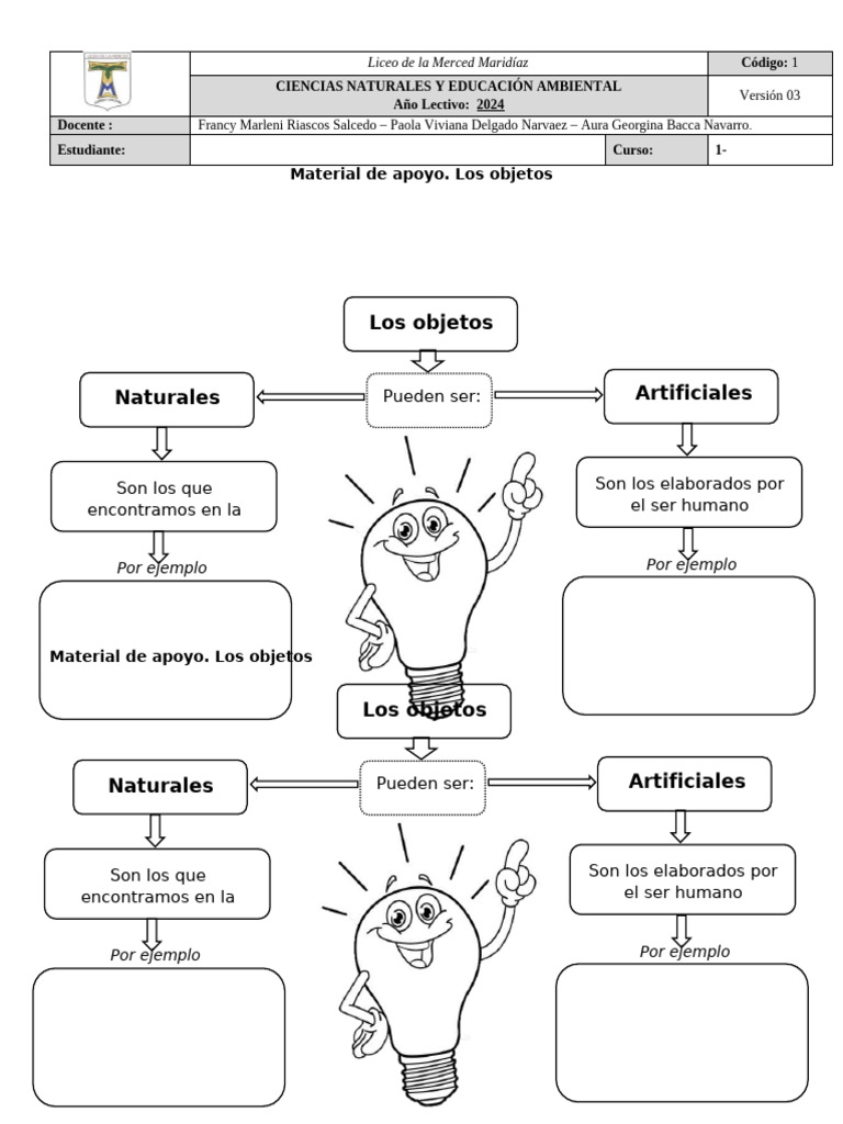5. Objetos Naturales y Artificiales | PDF | Aprendizaje