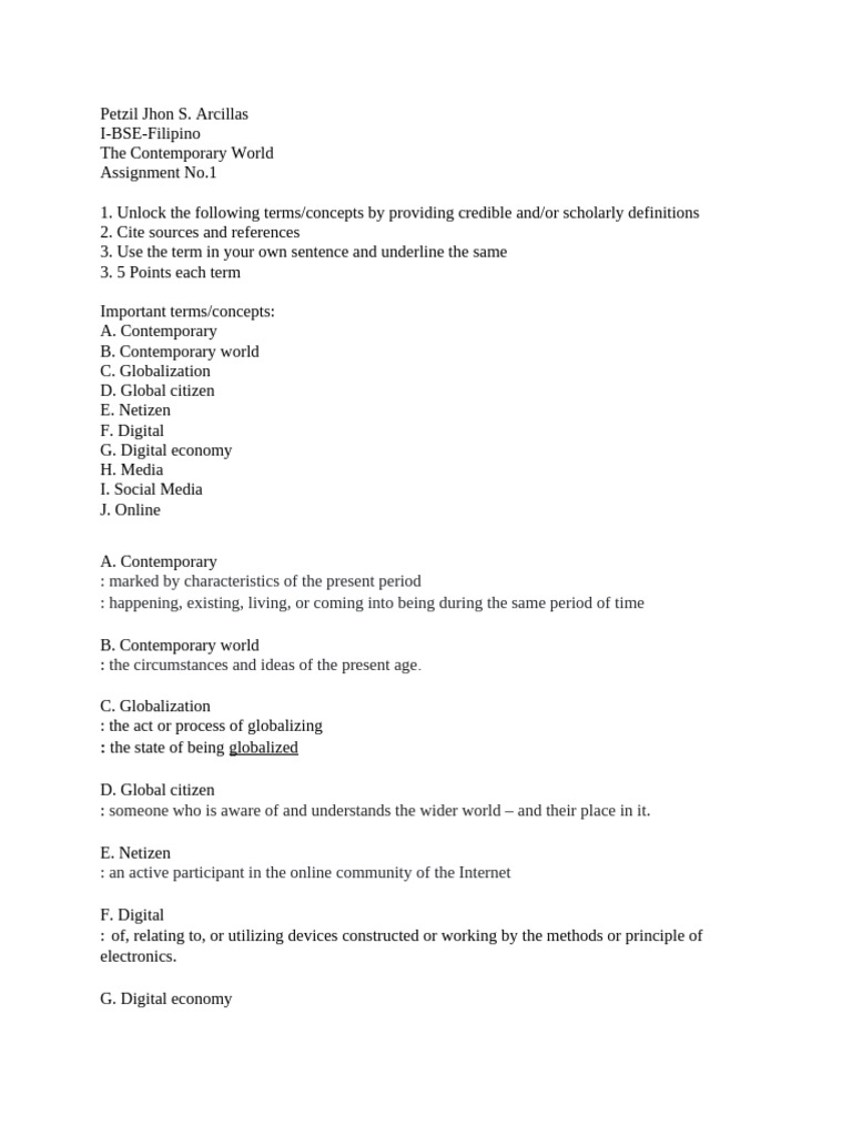 Key Concepts in Contemporary World | PDF | Popular Culture & Media ...