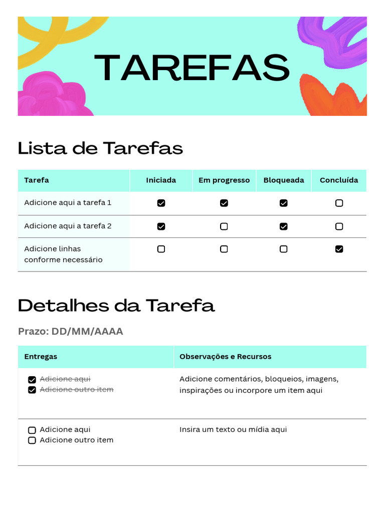 Lista de Tarefas | PDF