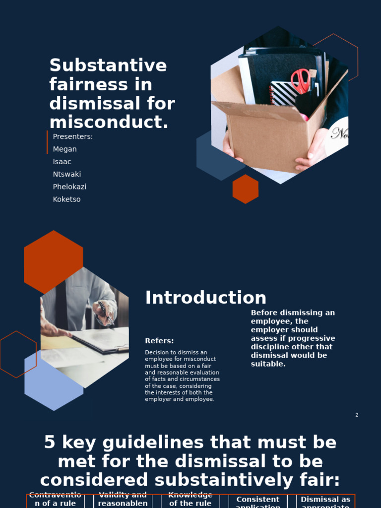 G3Substantive fairness in dismissal for misconduct | PDF | Employment | Substantive Due Process