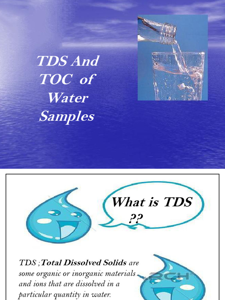 TDS and TOC in Drinking Water Analysis | PDF | Water | Total Organic Carbon