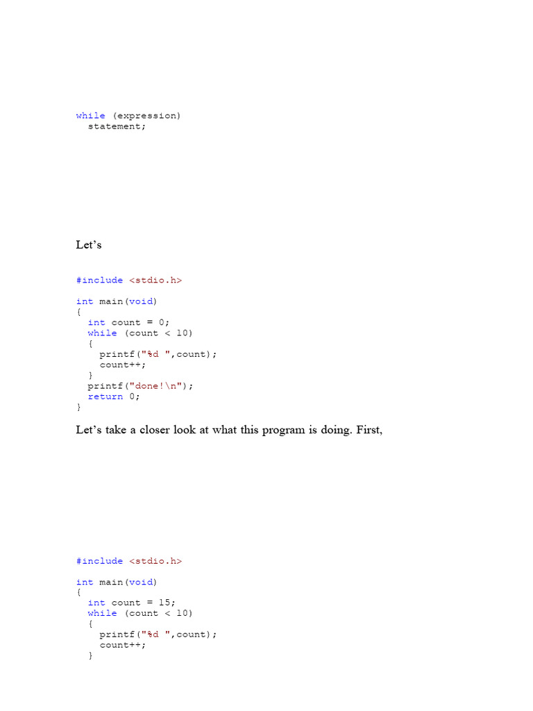 WhileLoop | PDF | Control Flow | Computer Science WhileLoop | PDF | Control Flow | Computer Science