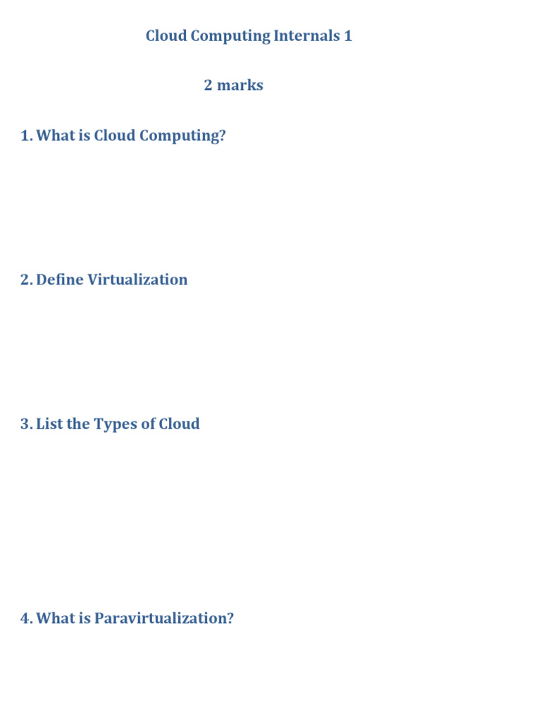 Cloud Computing Internals 1 | PDF | Cloud Computing | Virtualization