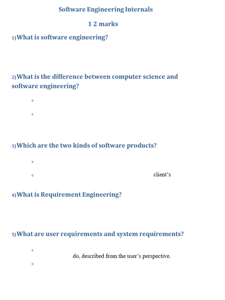 Software Engineering Internals 1 | PDF | Software Development Process ...