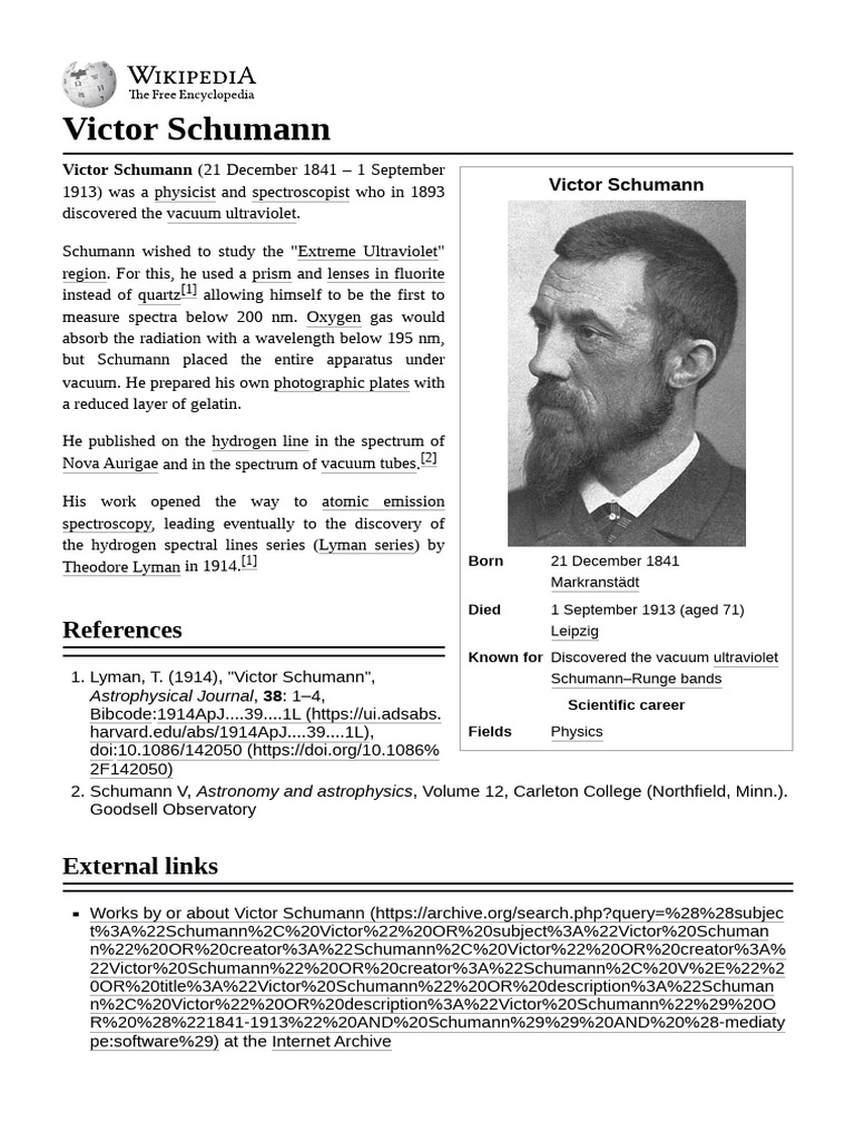 Victor_Schumann | PDF | Spectroscopy | Electromagnetic Spectrum