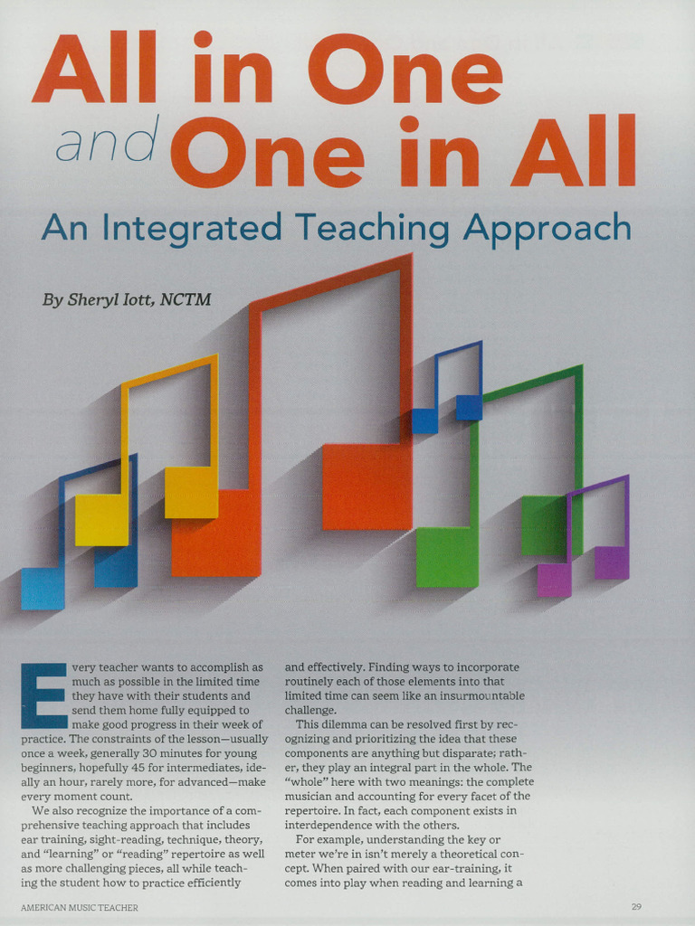 Integrated Music Teaching Strategies | PDF | Music Theory | Musicology