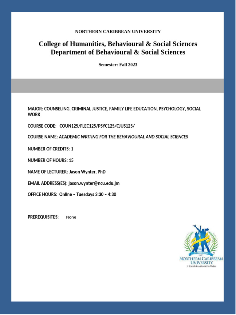 Academic Writing - Course - Outline | PDF | Apa Style | Citation