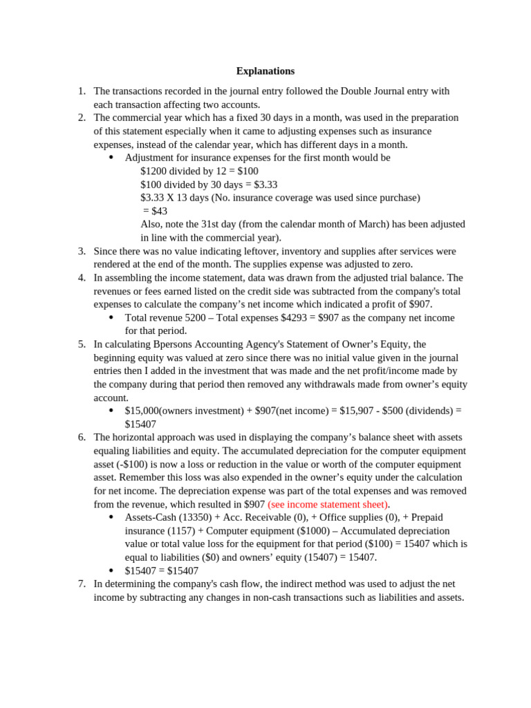 M2A2 Balance Sheet Explanations | PDF | Equity (Finance) | Income Statement