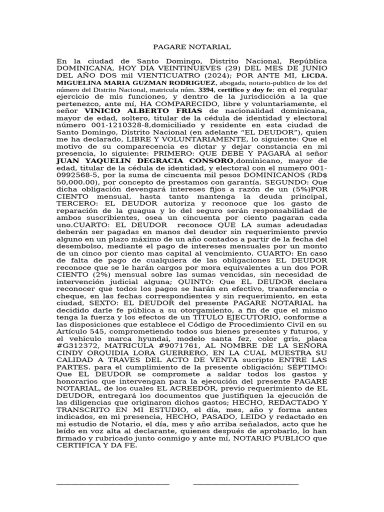 Pagare Notarial | PDF | Pagos